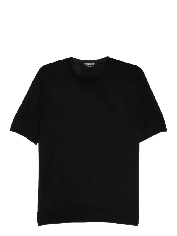 TOM FORD Fine-knit Short-sleeve T-shirt - Black