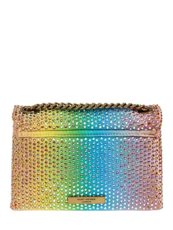 Kurt Geiger Mini Kensington Crystal-embellished Shoulder Bag - Blue