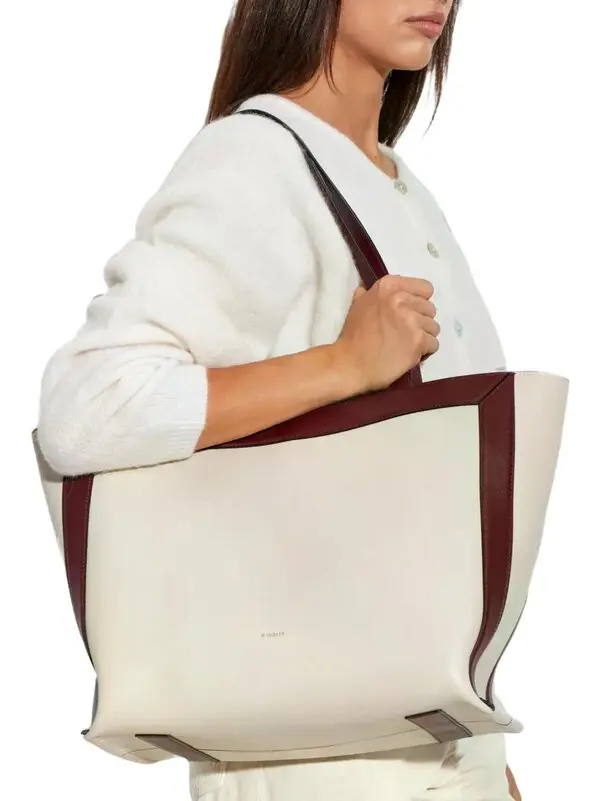 WANDLER Medium Ida Leather Tote Bag - Neutrals