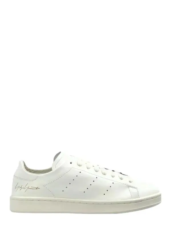 Y3 Leather Perforated Detail Sneakers - Neutrals