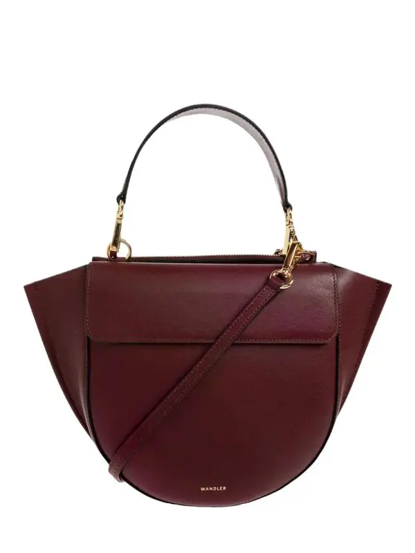 WANDLER Hortensia Small Leather Tote Bag - Red