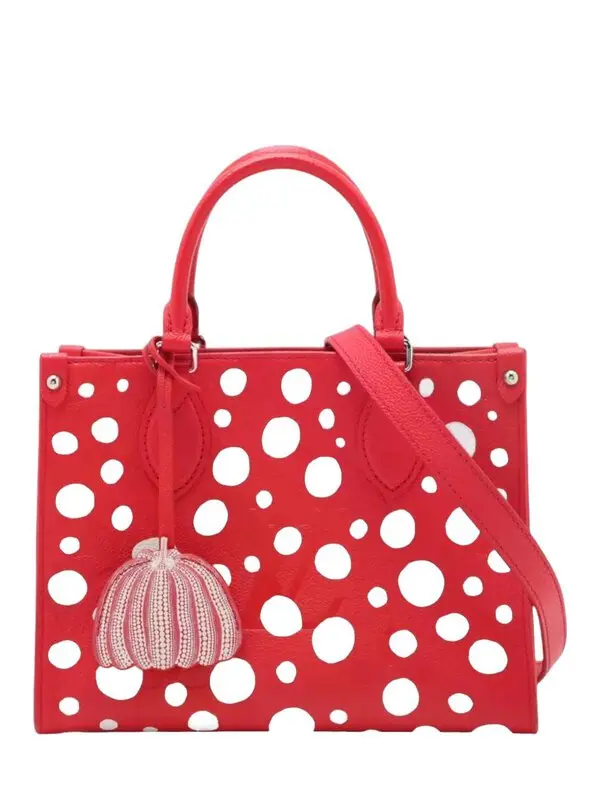 LOUIS VUITTON Yayoi Kusama Monogram Giant Empreinte Onthego Pm Satchel - Red