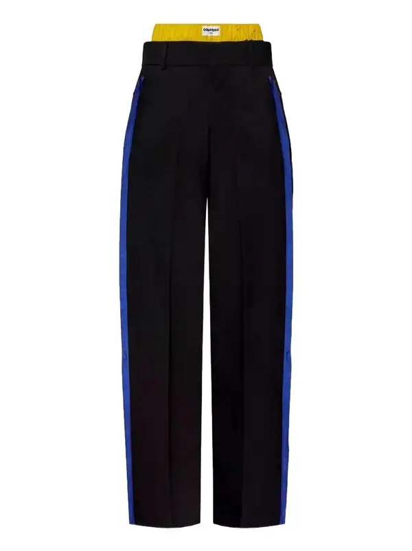 Dsquared2 Side-stripe Wide-leg Trousers - Black