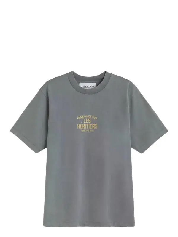 LES HÉRITIERS Graphic-print T-shirt - Grey