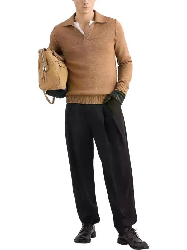 Dolce & Gabbana Linen Trousers With Two Front Darts - Black