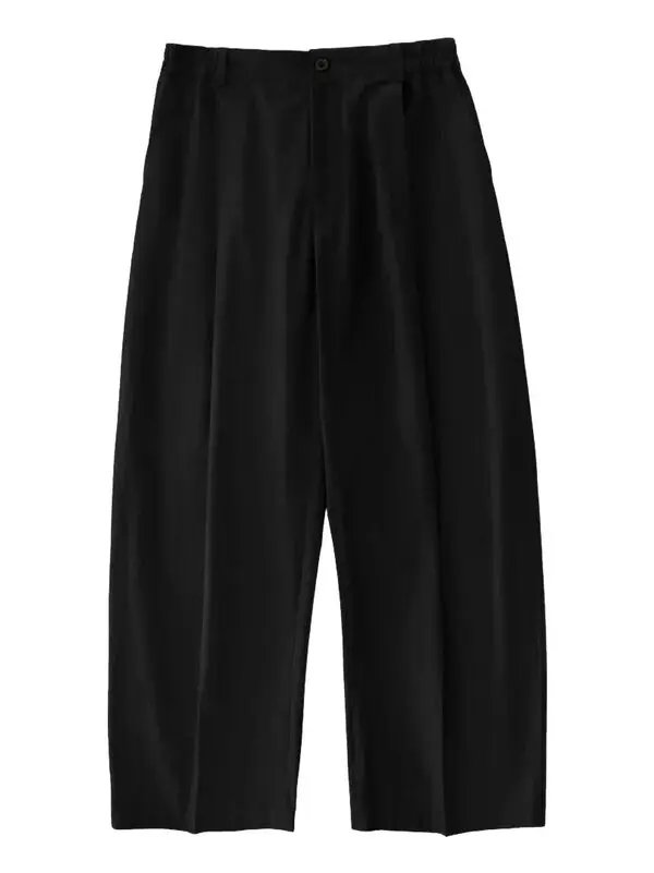 Studio Nicholson Shire Pleated Cotton Trousers - Black