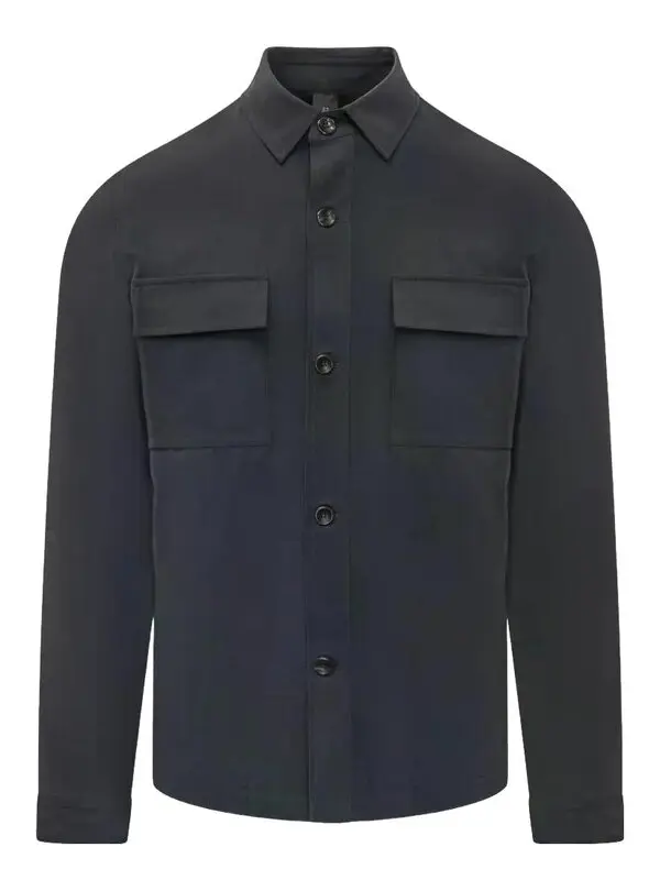 HOSIO Flap-pocket Shirt Jacket - Blue