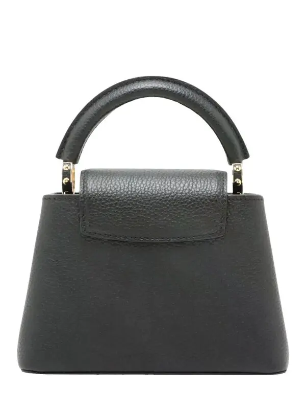 LOUIS VUITTON Taurillon Mini Capucines Satchel - Black