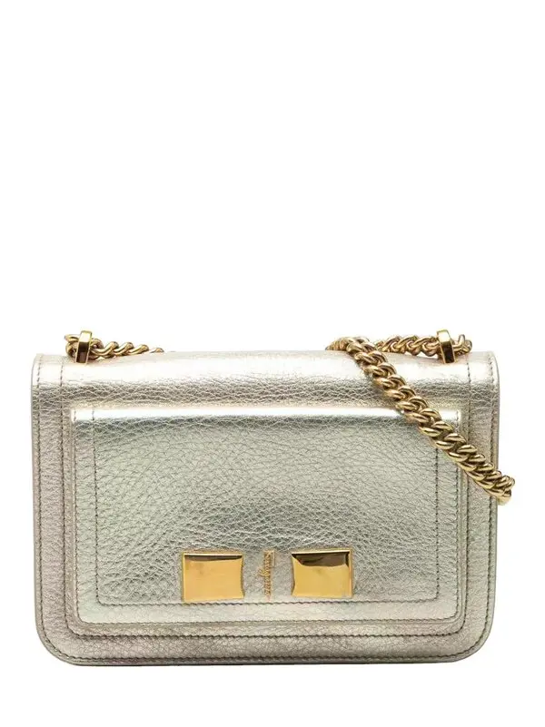 FERRAGAMO Small Ginevra Shoulder Bag - Gold