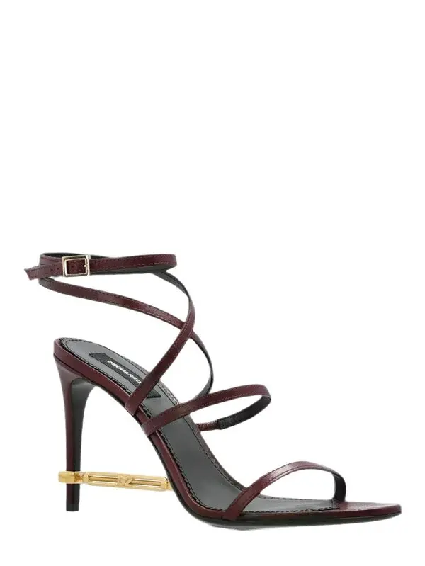 Dsquared2 Embellished Leather Sandals - Red