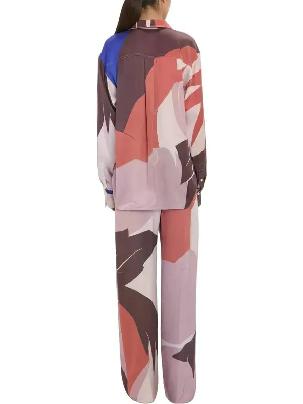 Victoria Beckham Remi Abstract Print Shirt - Pink