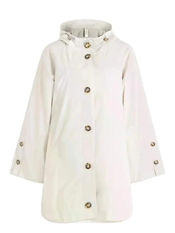 BETTY BARCLAY Hooded Button-fastening Jacket - Neutrals