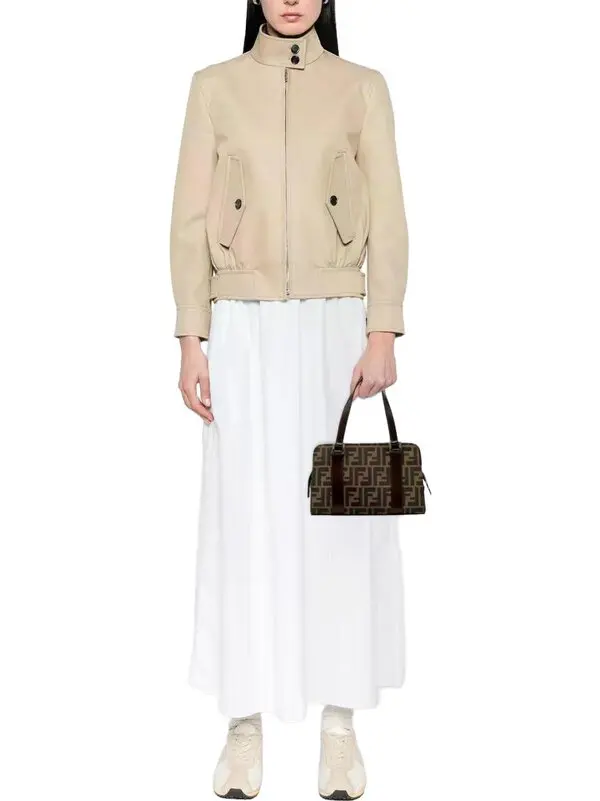 Fendi Zucca Canvas Handbag - Brown
