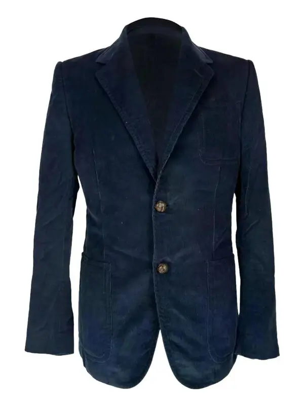 Gucci Single-breasted Corduroy Blazer - Blue
