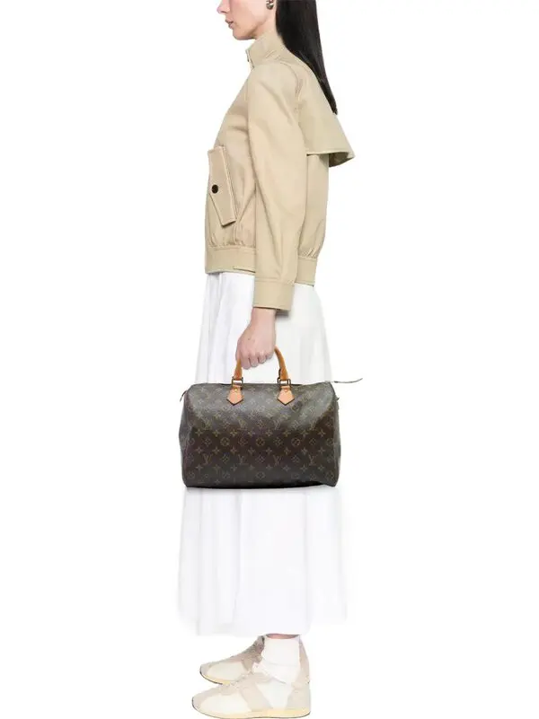 LOUIS VUITTON Monogram Speedy 35 Boston Bag - Brown
