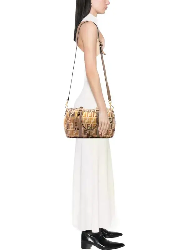 Fendi Zucca Canvas Selleria Satchel - Neutrals