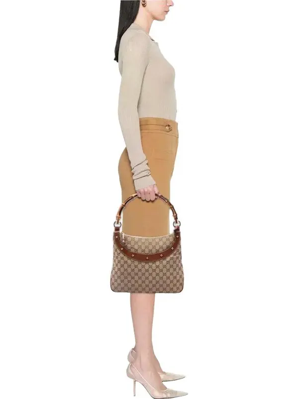 Gucci Gg Canvas Bamboo Anita Handbag - Neutrals