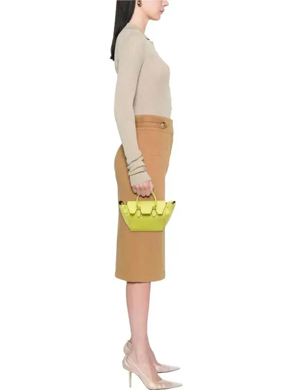 Celine Small Grained Calfskin Tie Knot Handbag - Yellow