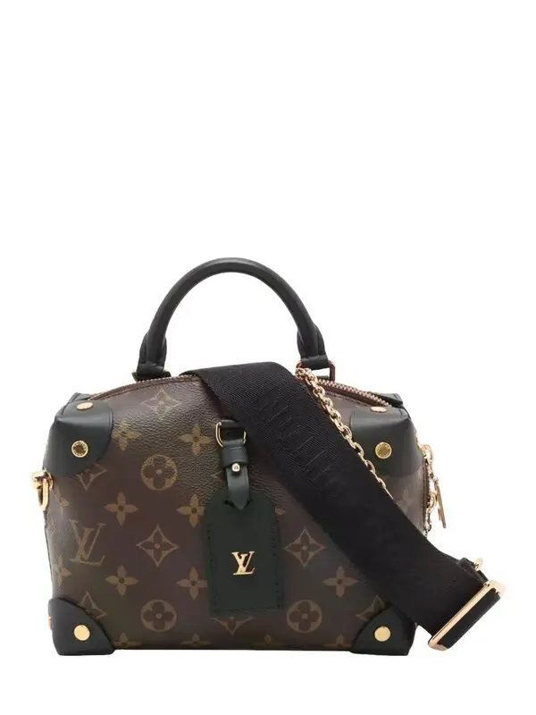 LOUIS VUITTON Monogram Petite Malle Souple Satchel - Brown