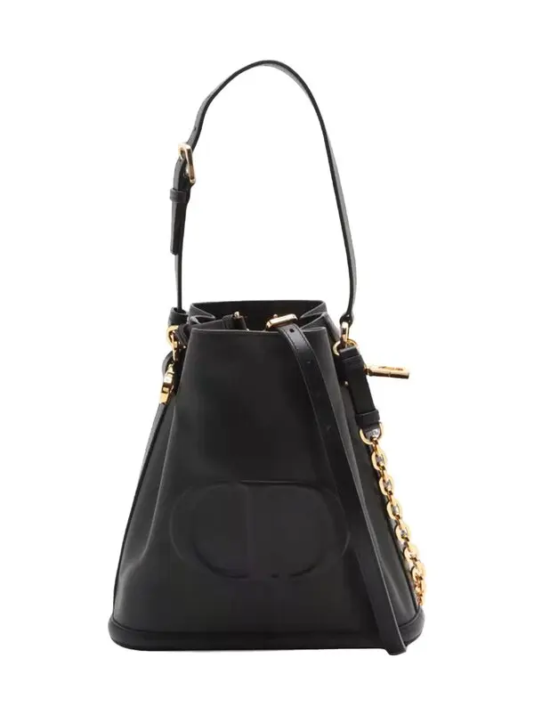 Dior C'est Leather Bucket Bag Satchel - Black