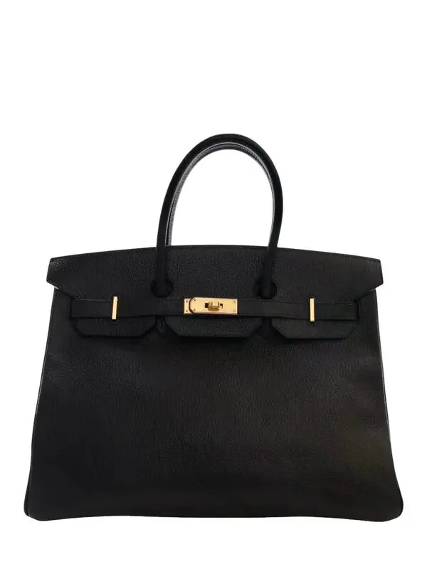 Hermès 1997 Togo Birkin Retourne 35 Handbag - Black