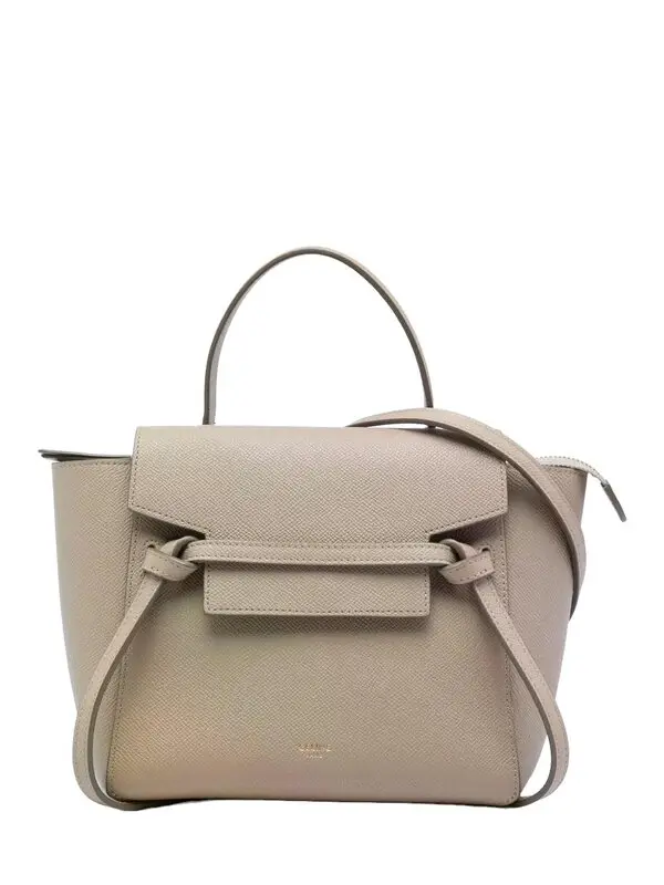 Celine Nano Grained Calfskin Belt Bag Satchel - Neutrals