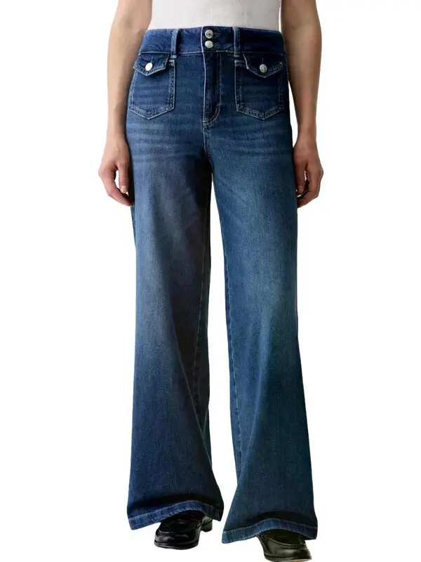 MOS MOSH Mmcolette Nagato Wide-leg Jeans - Blue
