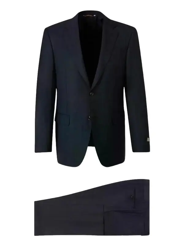 Canali Single-breasted Notched-lapels Suit - Blue