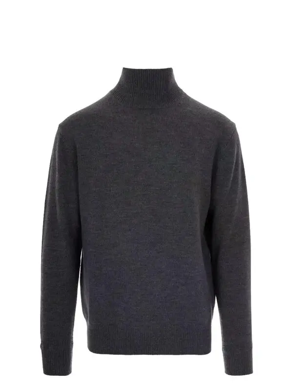 PAOLO PECORA Virgin Wool Roll Neck Sweater - Grey