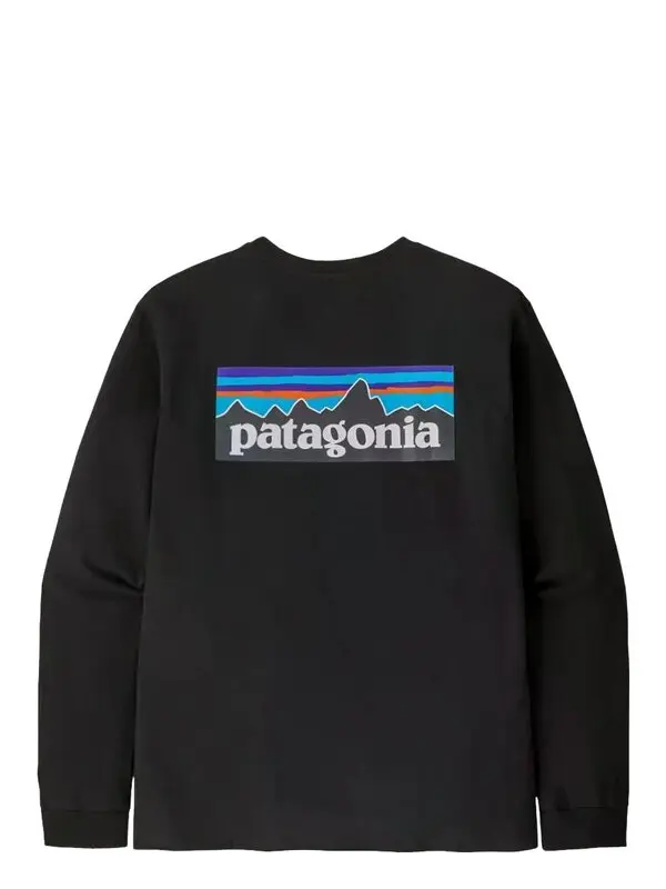 Patagonia Logo-print Long-sleeved T-shirt - Black