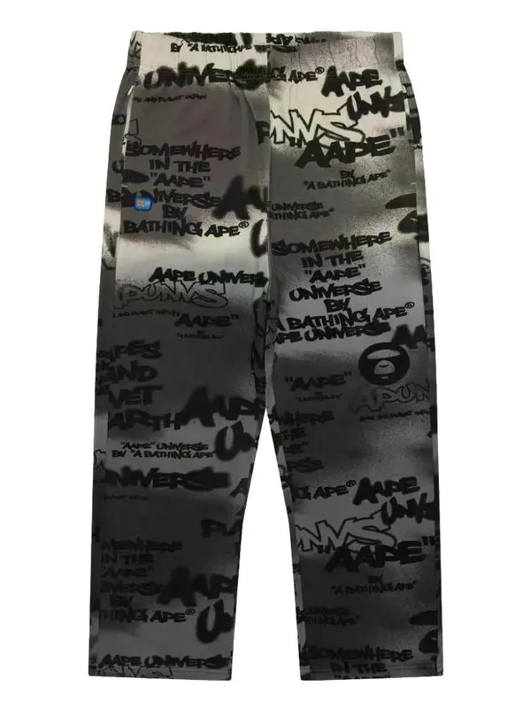 AAPE BY *A BATHING APE Graffiti-print Aapeunvs Track Pants - Grey