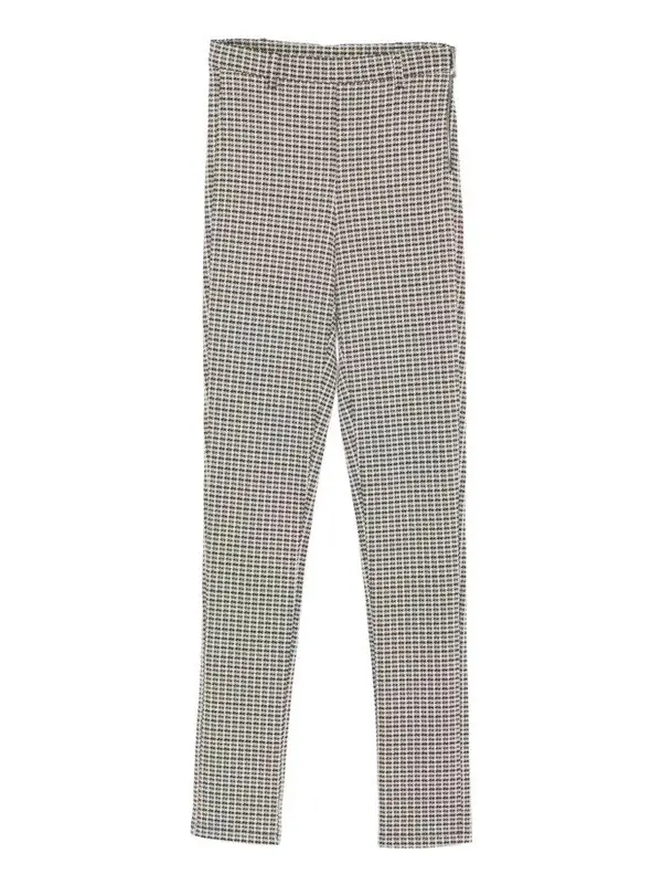 Patrizia Pepe Houndstooth Slim-fit Trousers - Neutrals