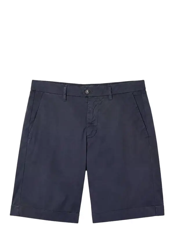 MASON'S Cotton Turn-up Cuff Shorts - Blue
