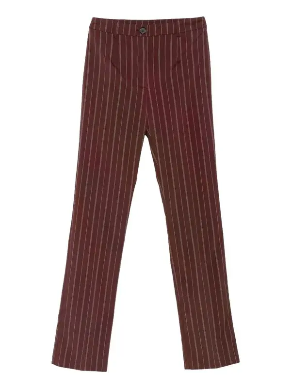 Patrizia Pepe Pinstripe Tailored Trousers - Brown