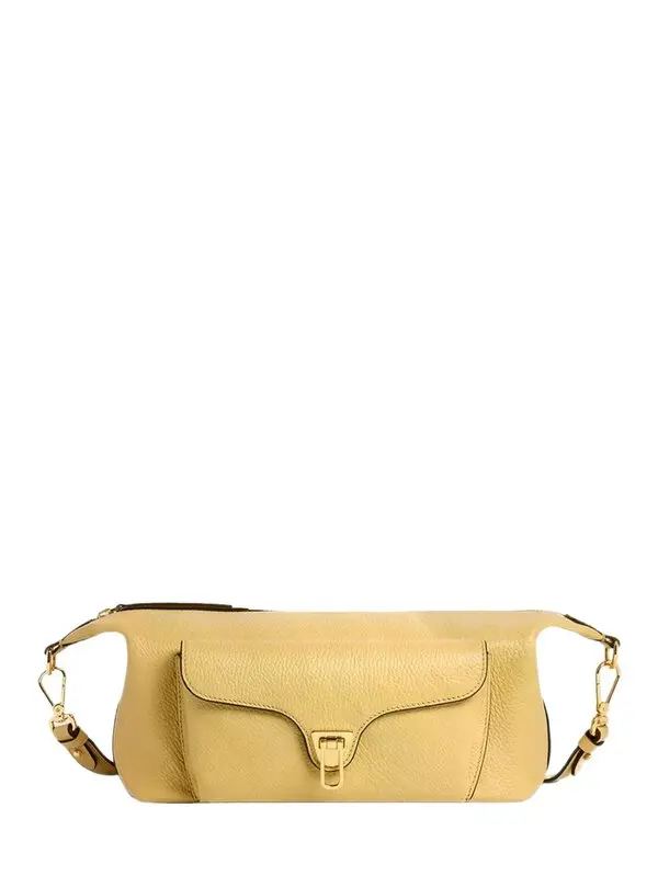 COCCINELLE Beat Generation Grainy Leather Medium Shoulder Bag - Yellow