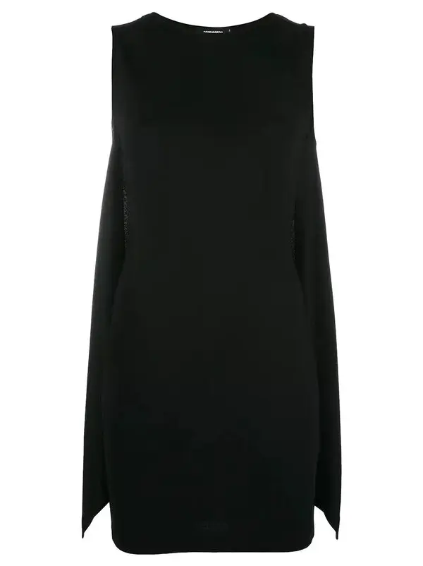Dsquared2 Fitted Cape Style Dress - Black