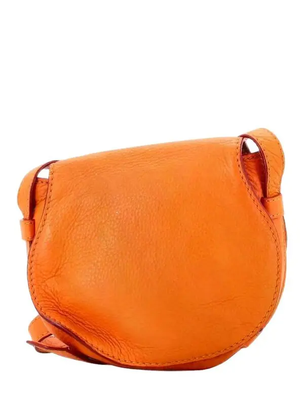 Chloé Marcie Leather Mini Crossbody Bag - Orange