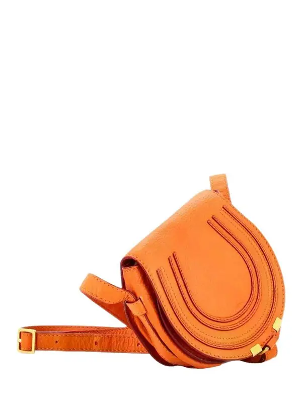 Chloé Marcie Leather Mini Crossbody Bag - Orange