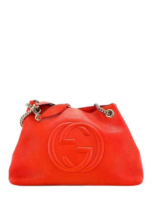 Gucci Soho Chain Strap Leather Medium Shoulder Bag - Orange