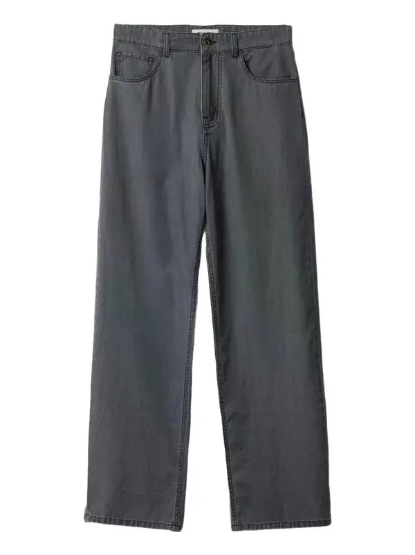 Miu Miu Wide Leg Chambray Jeans - Grey