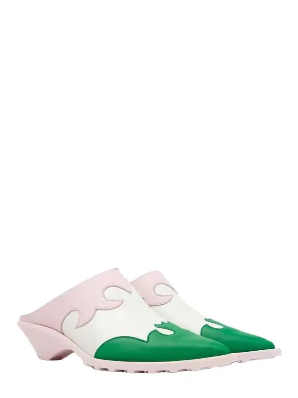 Camper Anitas Panelled Leather Mules - Pink