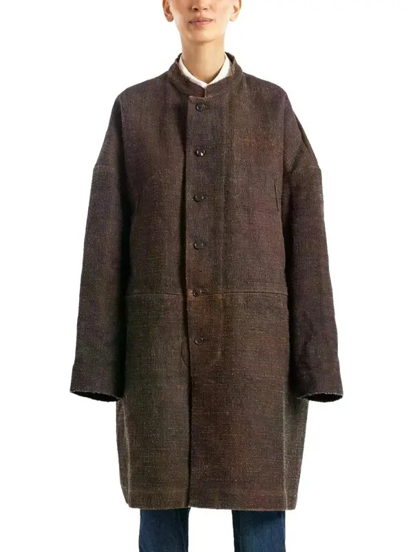COTTLE Button-up Coat - Brown
