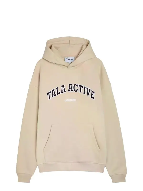 TALA Logo-embroidered Hoodie - Neutrals