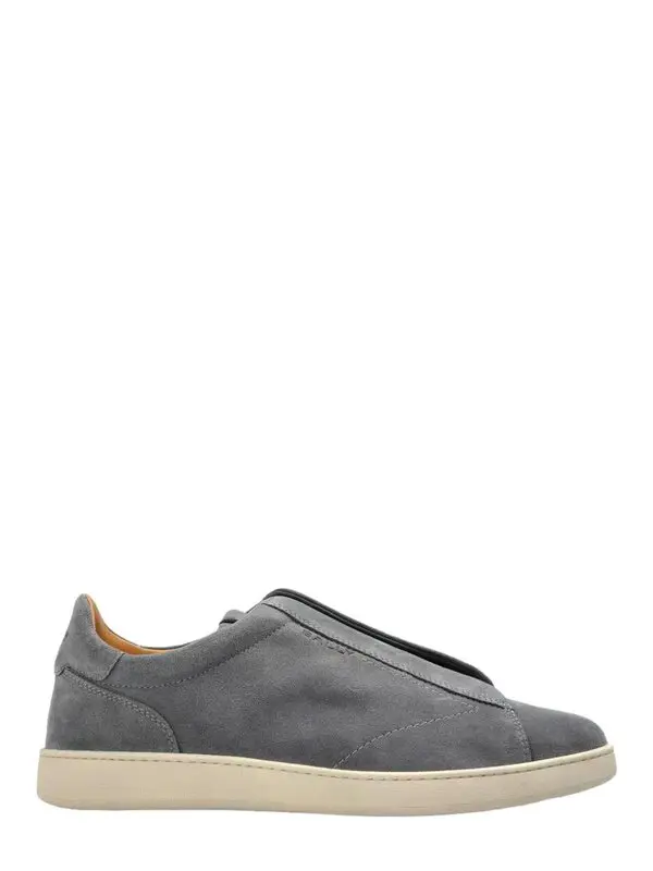 Bally Retro Crest Slip-on Sneakers In Suede - Grey