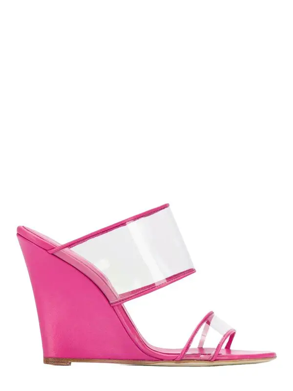 Paris Texas Wedge Heel Sandals - Pink