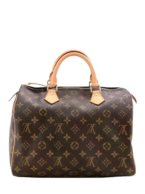 LOUIS VUITTON Speedy Handbag Monogram Canvas 30 Satchel - Brown
