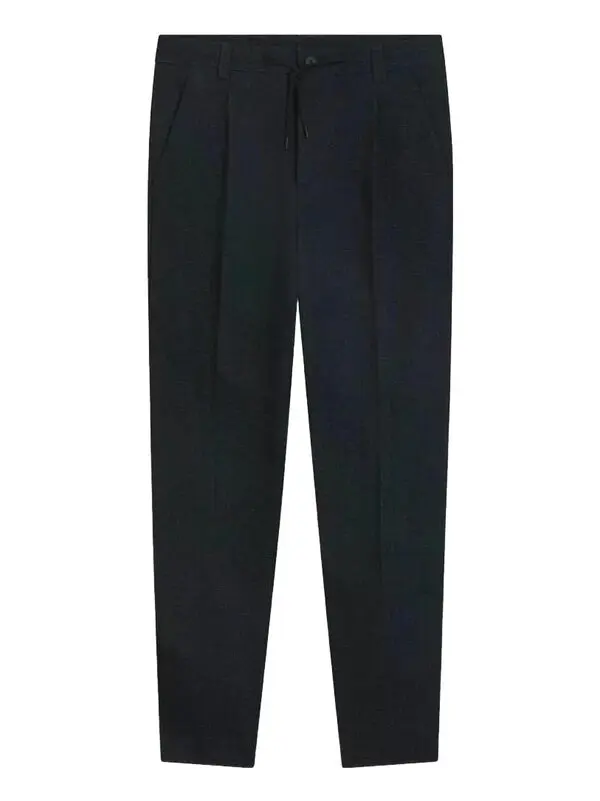 Hugo Modern-fit Stretch Trousers With Digital Print And Drawcord Waist - Blue