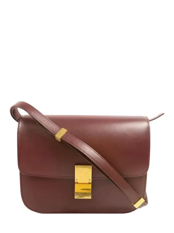 Celine Classic Box Shoulder Bag - Red