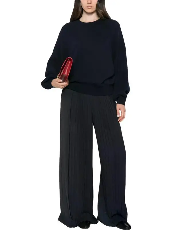 LISA YANG Vieira Ribbed-trim Long-sleeve Sweater - Blue