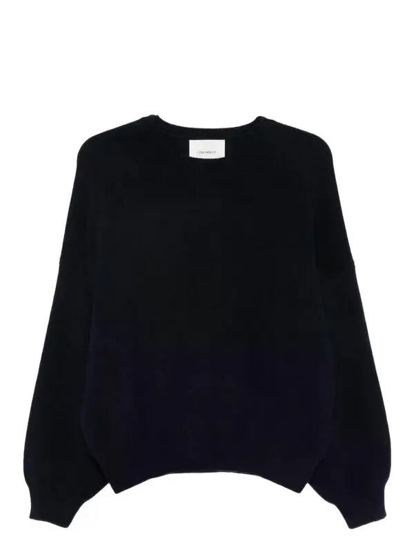 LISA YANG Vieira Ribbed-trim Long-sleeve Sweater - Blue